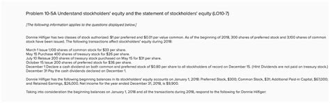 Solved 2 Prepare The Statement Of Stockholders Equity For Chegg