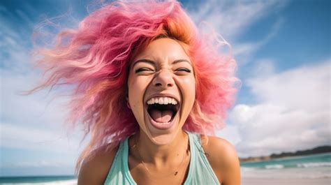 Premium Photo Happy Stylish Girl High Quality Photo