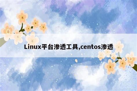 Linux平台渗透工具centos渗透 黑客教程 国内黑客论坛十大黑客技术论坛