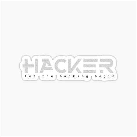 Hacker Sticker For Sale By Magmure Redbubble