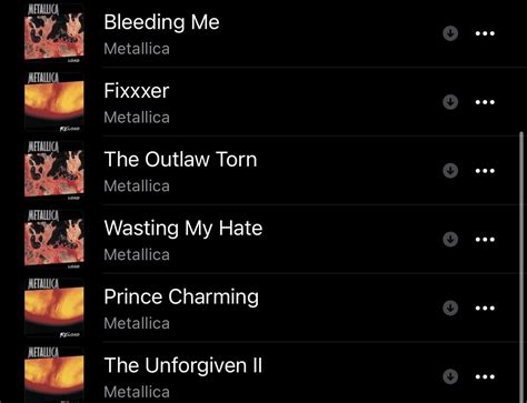 overload track list load reload as one album i disappear is a bonus