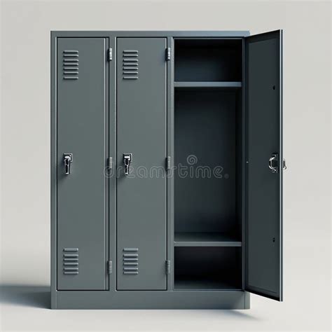 Gym Locker Open Door Locker Metal Sports Locker Vintage Front View