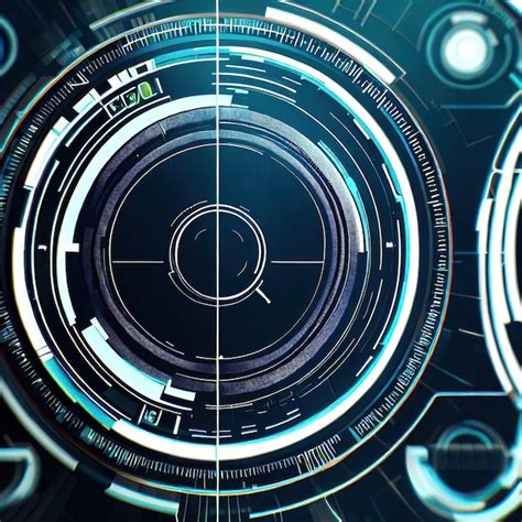 Premium AI Image Premium Abstract Conceptual HUD And Circuit Board