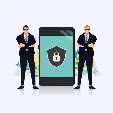 Premium Vector Vector Phone Cyber Security Digital Security Data