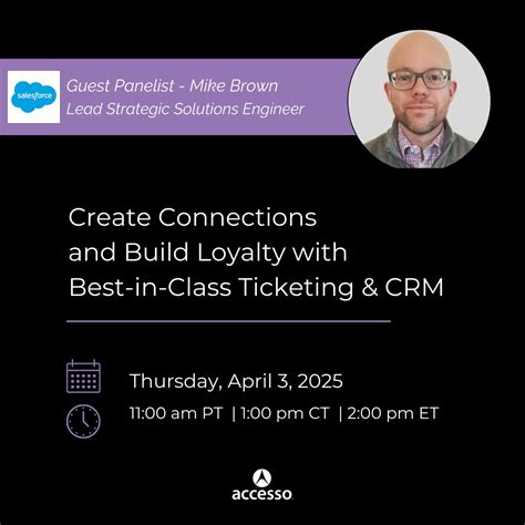 We Invite You To Register For A Dedicated Ticketing And Crm Showcase Featuring Industry Expert