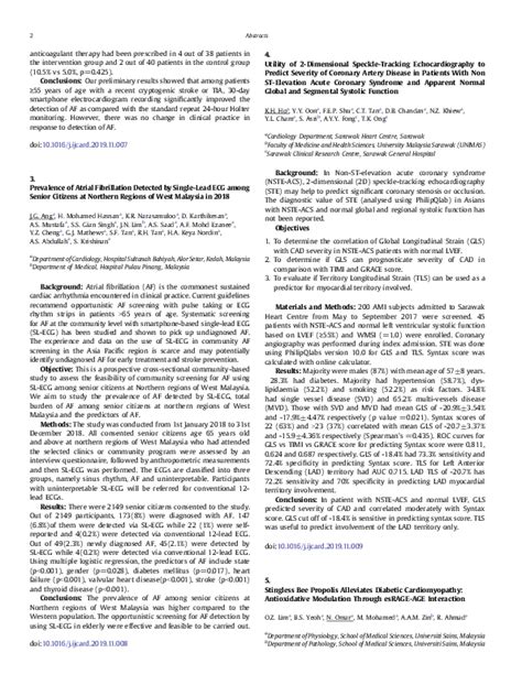 Pdf Prevalence Of Atrial Fibrillation Detected By Single Lead Ecg Among Senior Citizens At