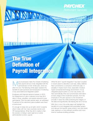 Fillable Online Payroll Integration Fax Email Print PdfFiller