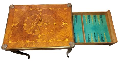 Antique Walnut French Backgammon Game Table For Sale At 1stdibs