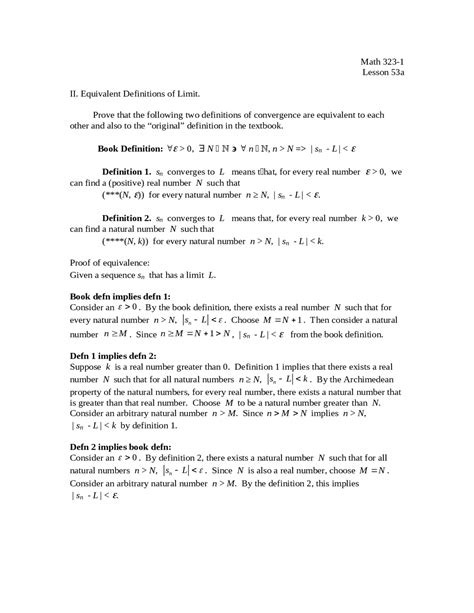 Formal Mathematical Reasoning And Writing Math 323 Docsity