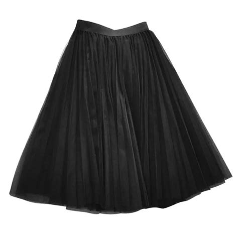 Summer Women Skirt Ballet Tulle Pleated Ball Gown Wedding Prom