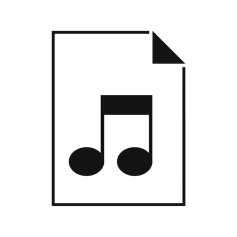 Premium Vector Audio File Icon Flat Design Style