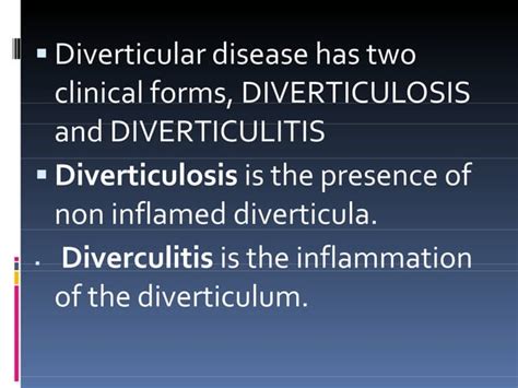 2 Diverticular Diseasepptx Digestive Disorders Diseases And