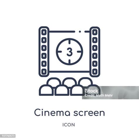 Linear Cinema Screen Icon From Cinema Outline Collection Thin Line