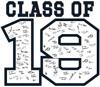 IZA DESIGN Senior Shirts Class Of 2019 Senior Signatures T Shirt