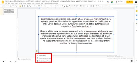 How To Fit The Text In Text Boxes On Google Slides