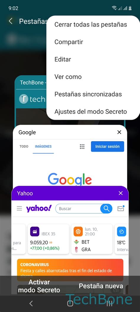 Cómo cerrar pestañas en samsung lilimpieza