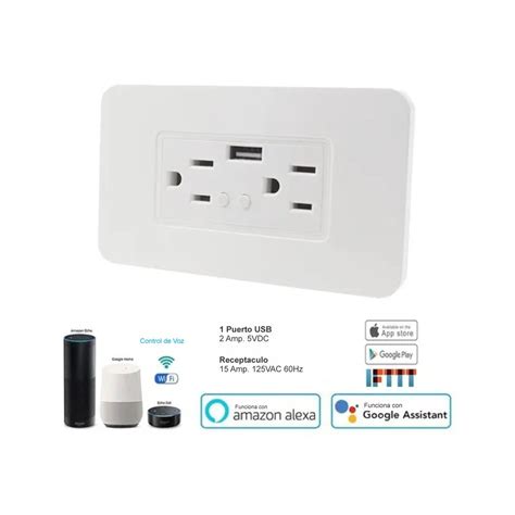 Toma Corriente Doble Tuya Con Wifi Economizadores