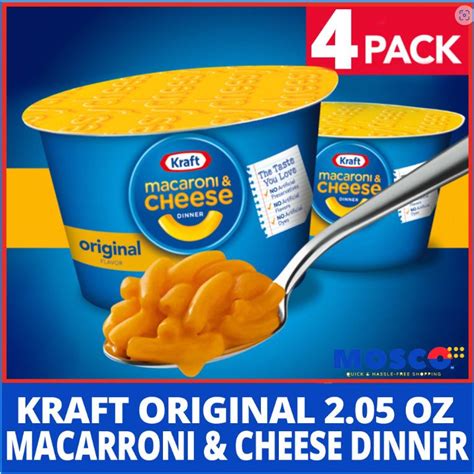 Kraft Original Macaroni And Cheese Easy Microwavable Dinner 4x205 Oz