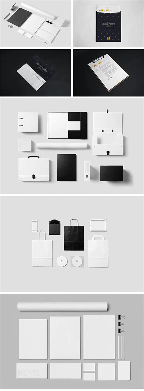 4组流行公司企业vi品牌视觉系统设计提案样机psd设计素材 淘宝网 花瓣网