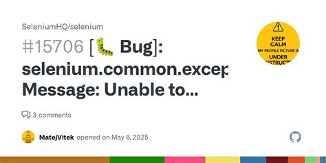 🐛 Bug Monexceptionsnosuchdriverexception Message Unable To Obtain Driver For