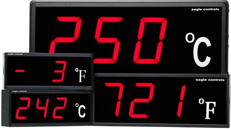 Large Digital Temperature Displays Industrial Eagle Controls