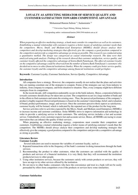 Pdf Loyalty As Affecting Mediator Of Service Quality And Customer Satisfaction Towards