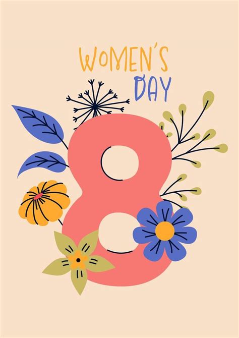 8 Mars Journée Internationale De La Femme Modèles De Carte De Voeux