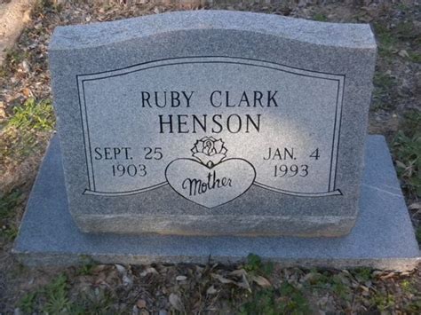 Ruby Leona Clark Henson 1903 1993 Find A Grave Memorial