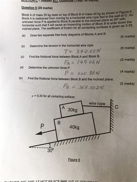 Solved Block A Of Mass Kg Rests On Top Of Block B Of Mass Chegg