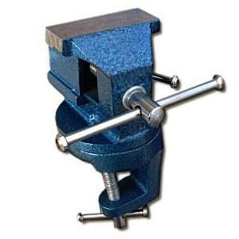 60mm Mini Clamp On Swivel Base Steel Bench Vice Table Top Workbench