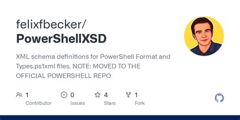 github felixfbecker powershellxsd xml schema definitions for