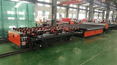 Construction Works Float Glass Cutting Wire CNC Glass Cutting Line Triple Function Glass Loading