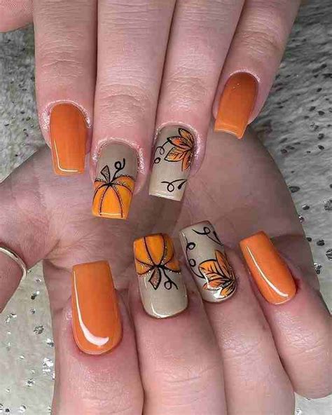 Stunning Pumpkin Nail Designs For Halloween