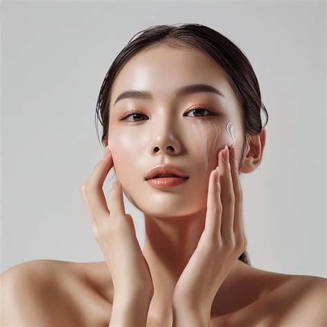 Premium Photo 3d Render Photo Of Woman Touching Her Face Isolated On
