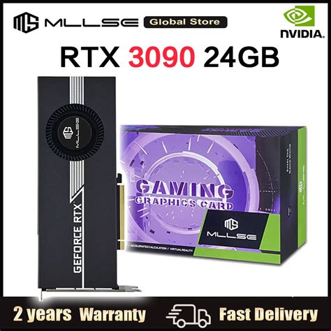 Mllse RTX 3090 Placa De V Deo Turbina 24G 384bit NVIDIA GDDR6X GUP RTX3090 Suporta Computador