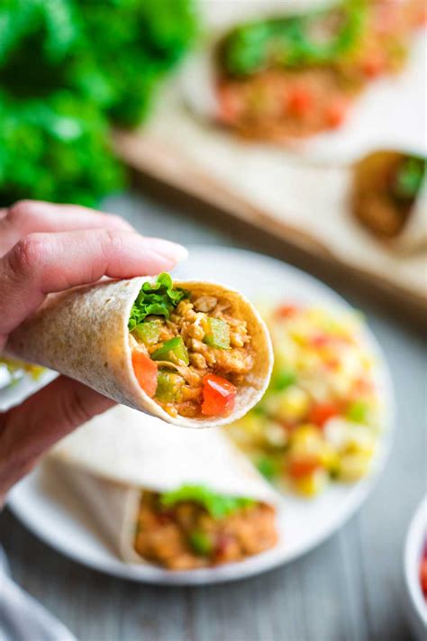 Easy Cheesy Bbq Chicken Wraps Two Healthy Kitchens