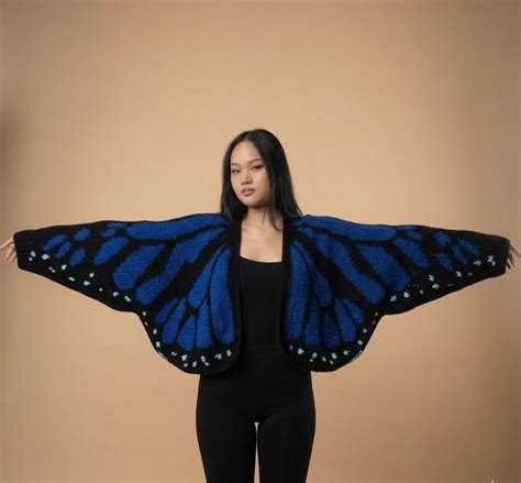 Patrón De Crochet Para Cárdigan De Mariposa Monarca Pdf Suéter De
