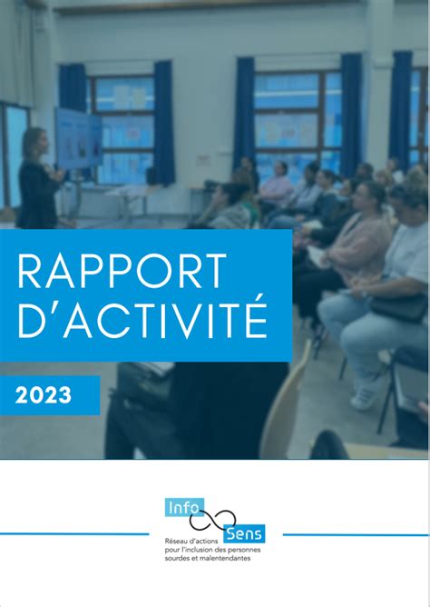 Rapport Dactivité Infosens 2023 Faits Marquants Et Projets