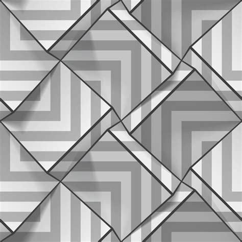 Dark Abstract Seamless Geometric Pattern Realistic 3d Cubes From Black Paper Vector Template