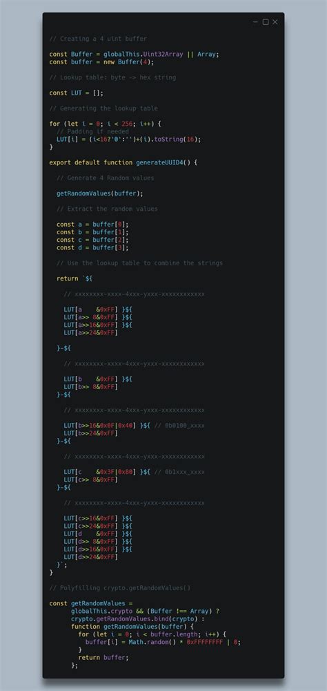 Youness Belfkih On Linkedin Rfc 4122 Compliant Uuid4 In Javascript