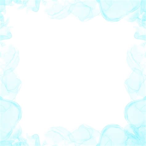 Abstract Cyan Ink Frame 34002905 Png
