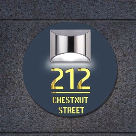 Personalisiert Hausnummer Beleuchtet Solar Led Beleuchtete Benutzerdefinierte Stra Enname Und