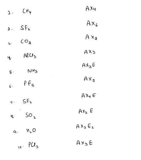[solved] 1 write the vsepr notation for the central atom in each of