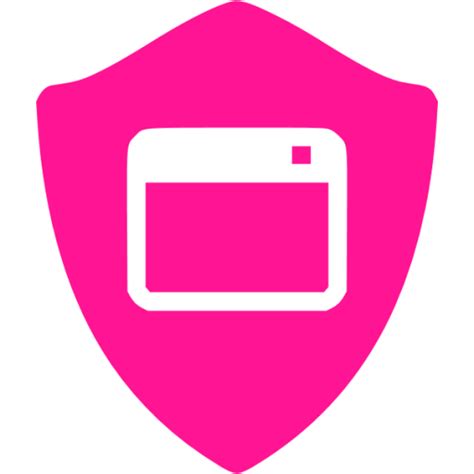 Deep Pink App Shield Icon Free Deep Pink Shield Icons