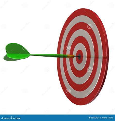 Red Darts Target Aim And Arrow 3d Stock Illustration Illustration Of