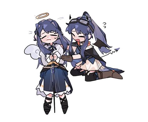Astesia And Astgenne Arknights Drawn By Yizhixiaokenai014 Danbooru