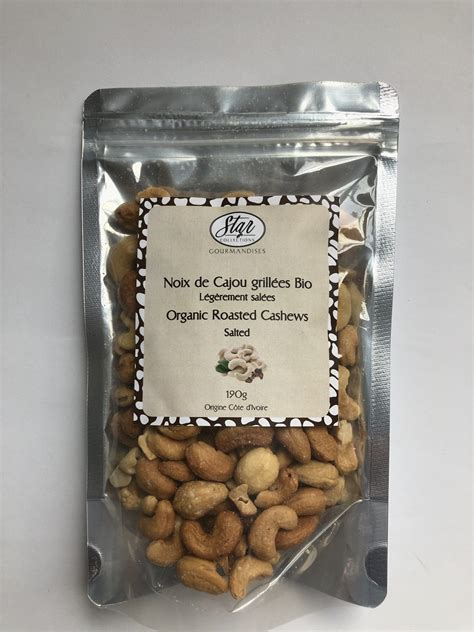 Noix de cajou Bio grillées Star Collections