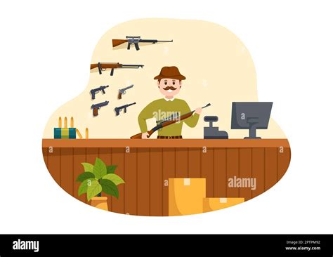 Atelier De Tir Ou Chasse Avec Fusil Balle Arme Et équipement De