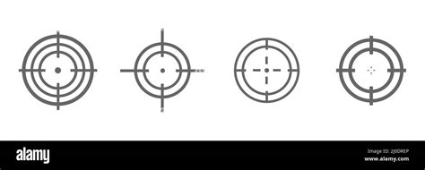 Target Destination Icon Large Set Focus Cursor Bull Eye Mark Elements