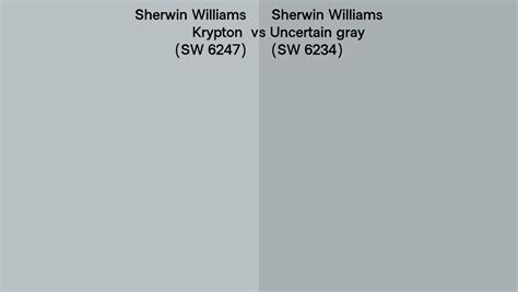 Sherwin Williams Krypton Vs Uncertain Gray Side By Side Comparison